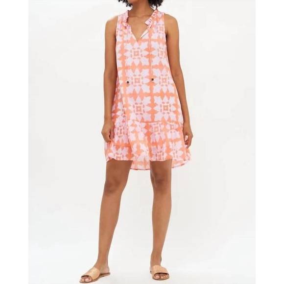 Oliphant | Dresses | New Oliphant Ruffle Hem Dress In Orange | Poshmark